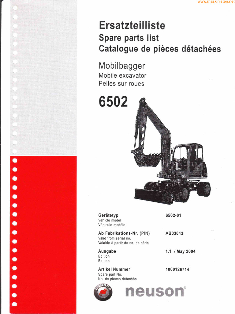 Neuson 6502 | PDF