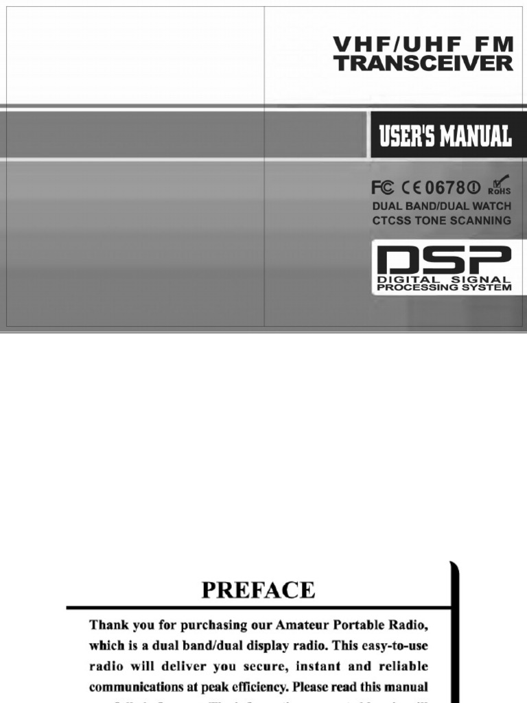 BaoFeng UV-5R Manual | PDF
