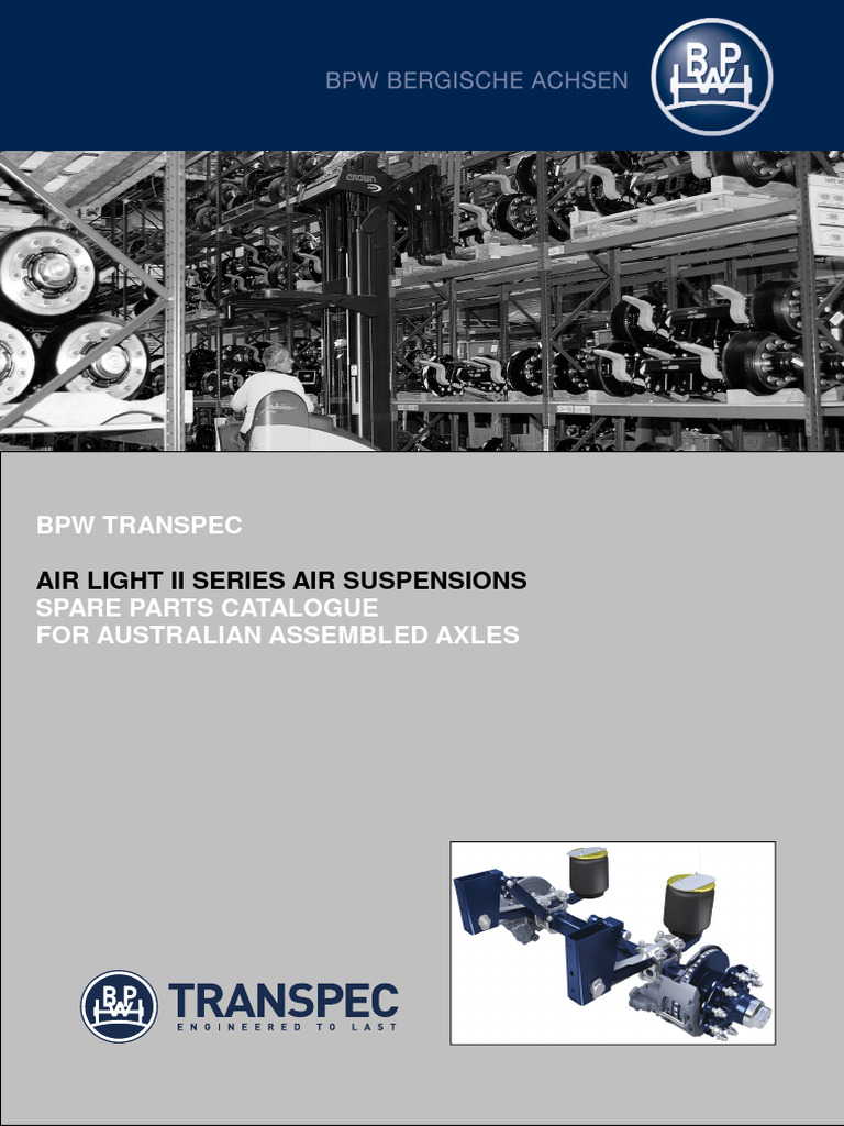 BPW Air Light II Suspension Parts Guide | PDF | Axle | Manufactured Goods