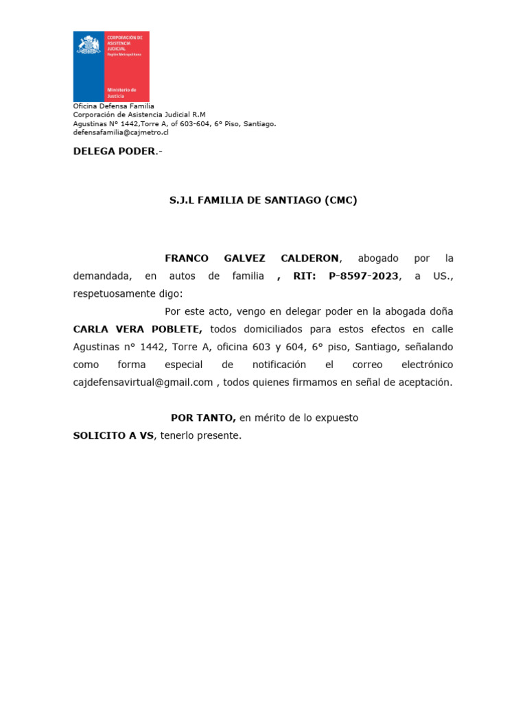 Delega Poder Caj P-8597-2023 | PDF