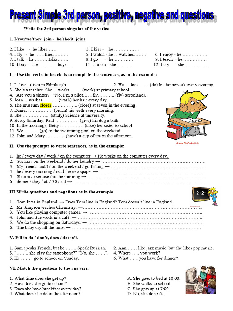 Simple Present 2 | PDF | Linguistic Morphology | Grammar