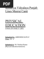 Yoga Project Class 12 Cbse | PDF | Hatha Yoga | Yoga