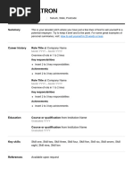 JobStreet Resume Templates | PDF