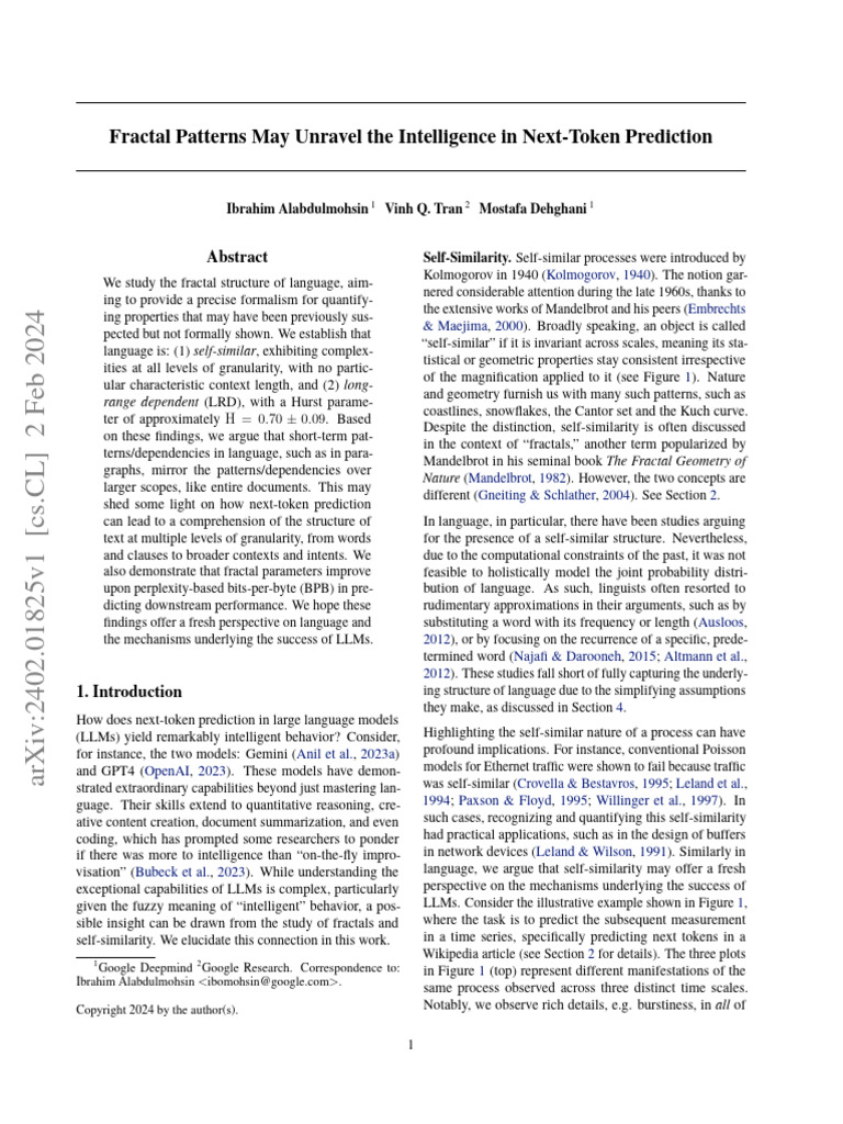 Fractal Patterns May Unravel The Intelligence in Next-Token Prediction ...