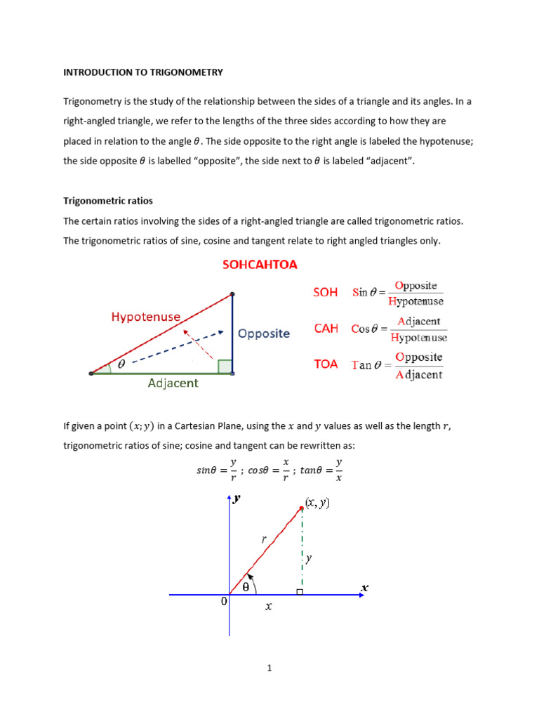 Topic 6-Introduction To Trigonometry | PDF | Trigonometric Functions ...