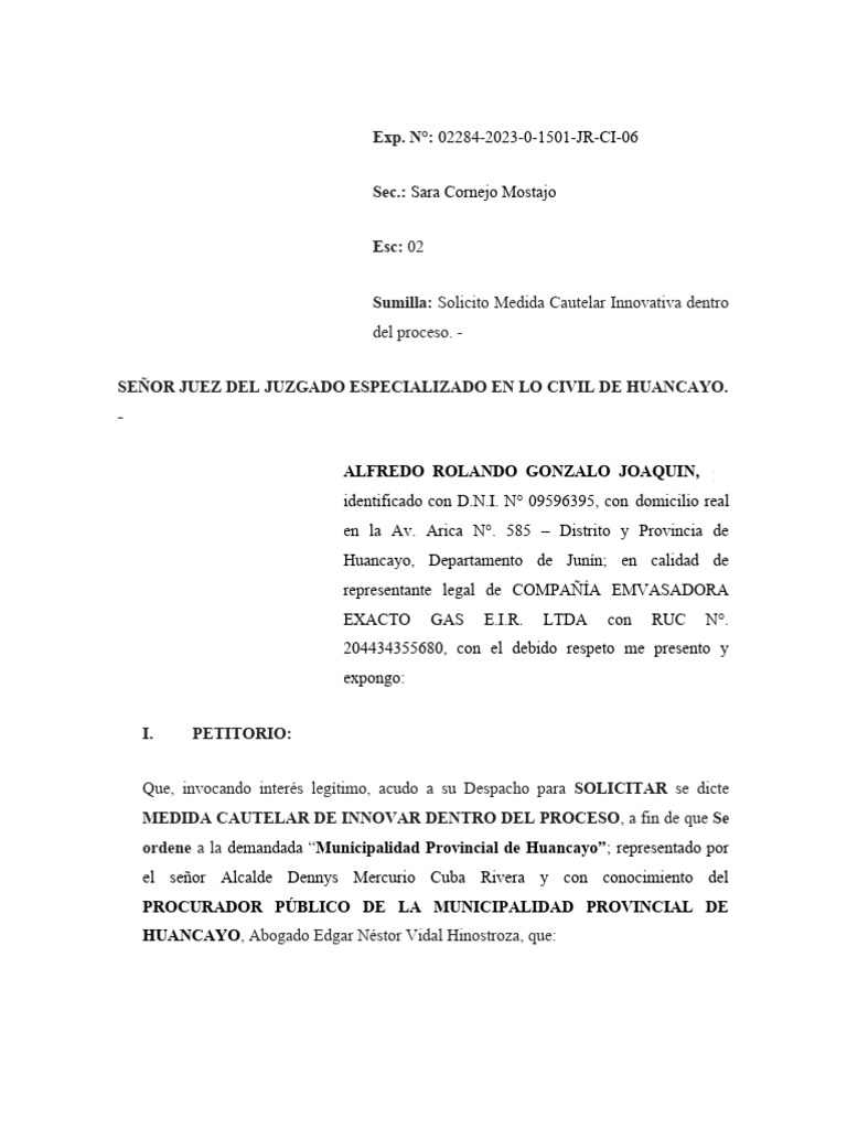 MEDIDA CAUTELAR N°2 - Final - 5 y 16 PM | PDF | Mandato | Multa (pena)