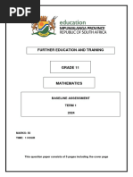 2024 Grade 11 Term 3 Controlled Test | PDF | Mathematics