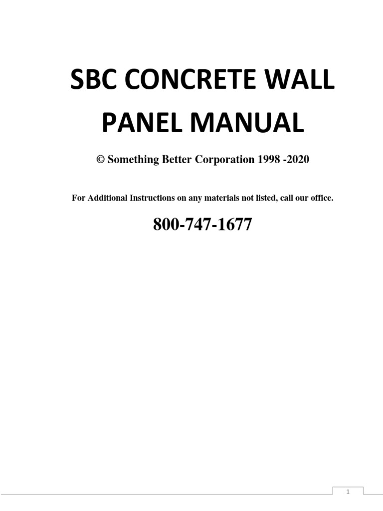 SBC Concrete Wall Panel Guide | PDF | Cement | Fly Ash