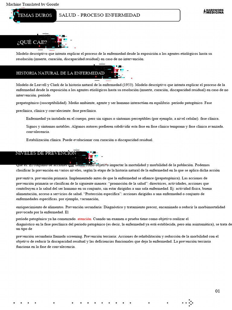 PROCESO Salud Enfermedad | PDF | Asistencia sanitaria preventiva | Medicina