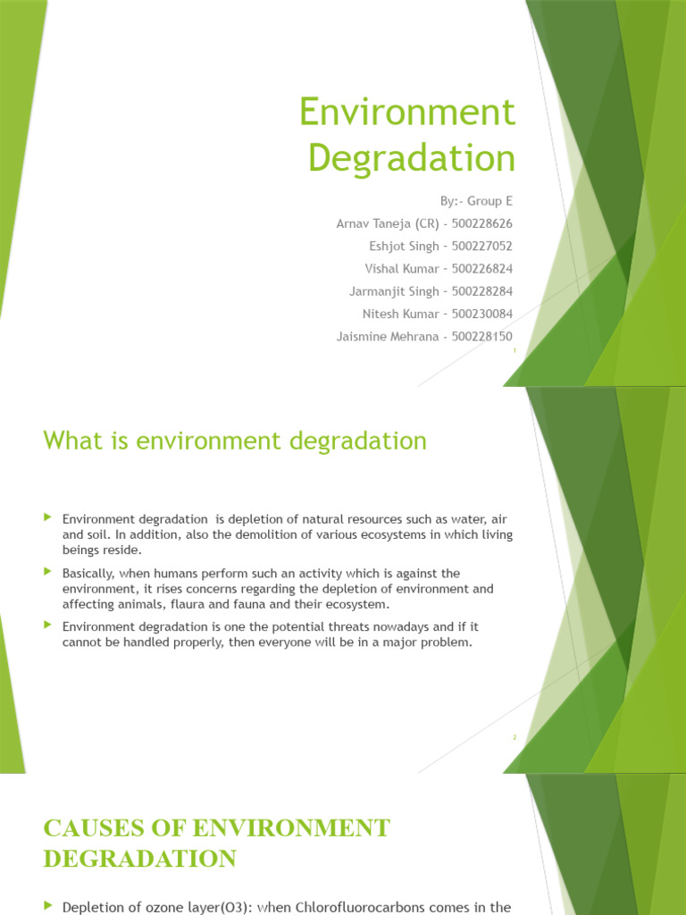 Understanding Environmental Degradation | PDF | Environmental ...