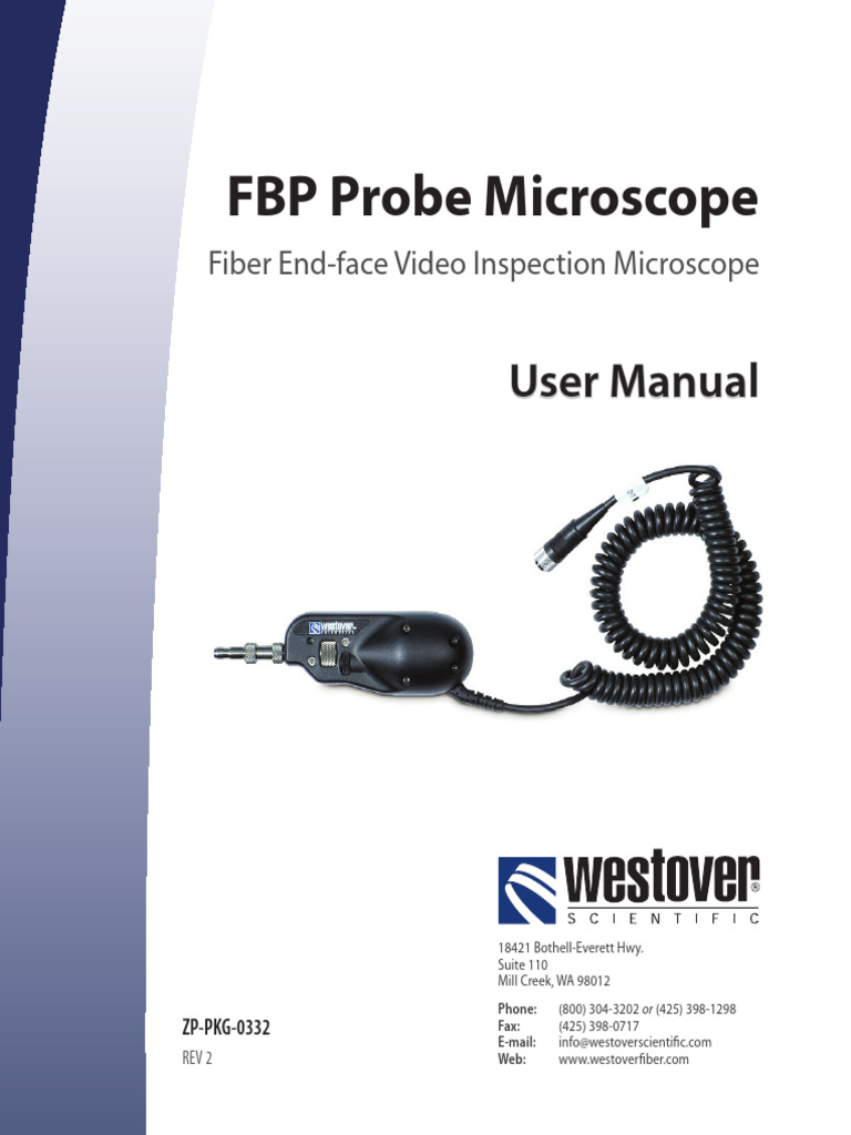 Manual de Usuario FBP Probe Microscope JDSU | PDF | Optical Fiber ...