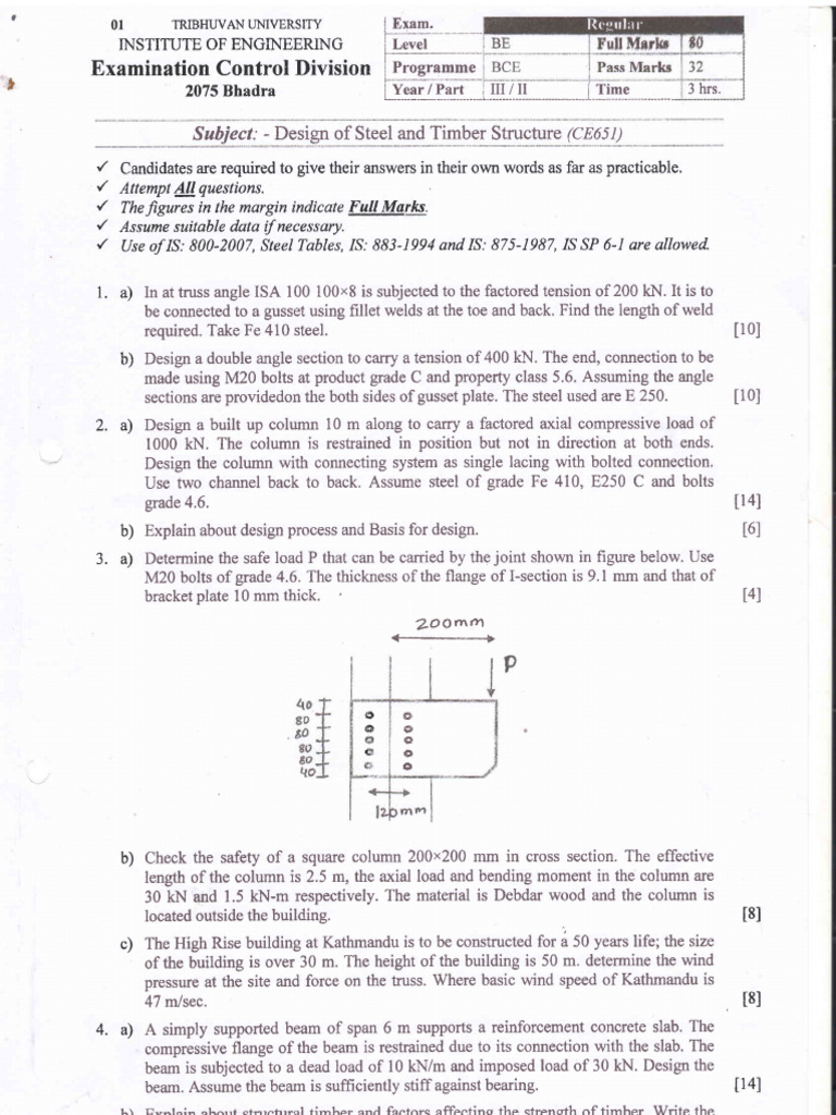 Design of Steel and Timber Structure | PDF | Beam (Structure) | Column