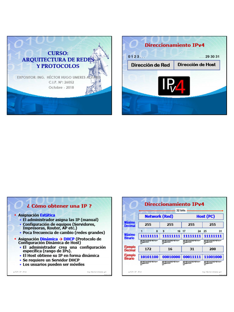 Curso de Arquitectura de Redes y Protocolos | PDF | Dirección IP | Protocolos de red