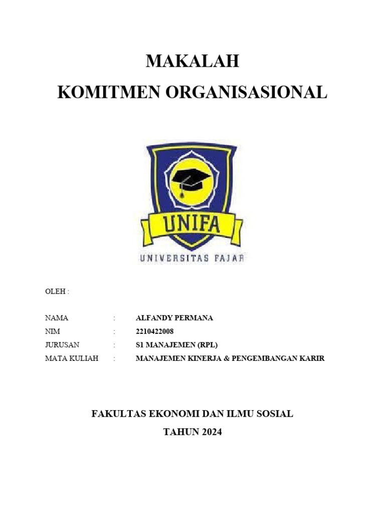 Makalah Manajemen Kinerja Uas Fandy | PDF