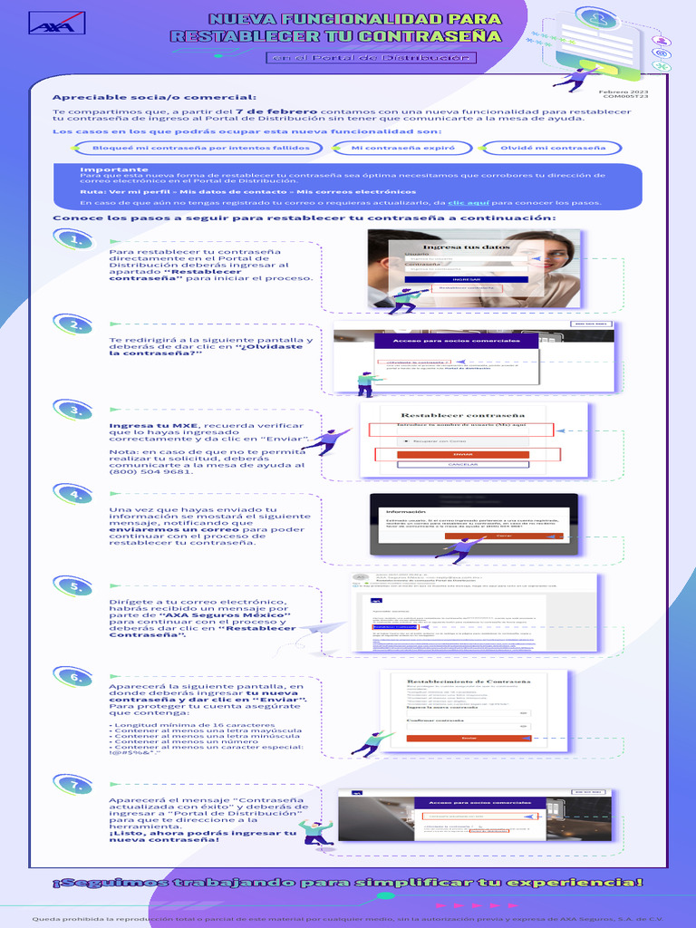 Manual para Restablecer Contraseña AXA | PDF | Contraseña | Informática