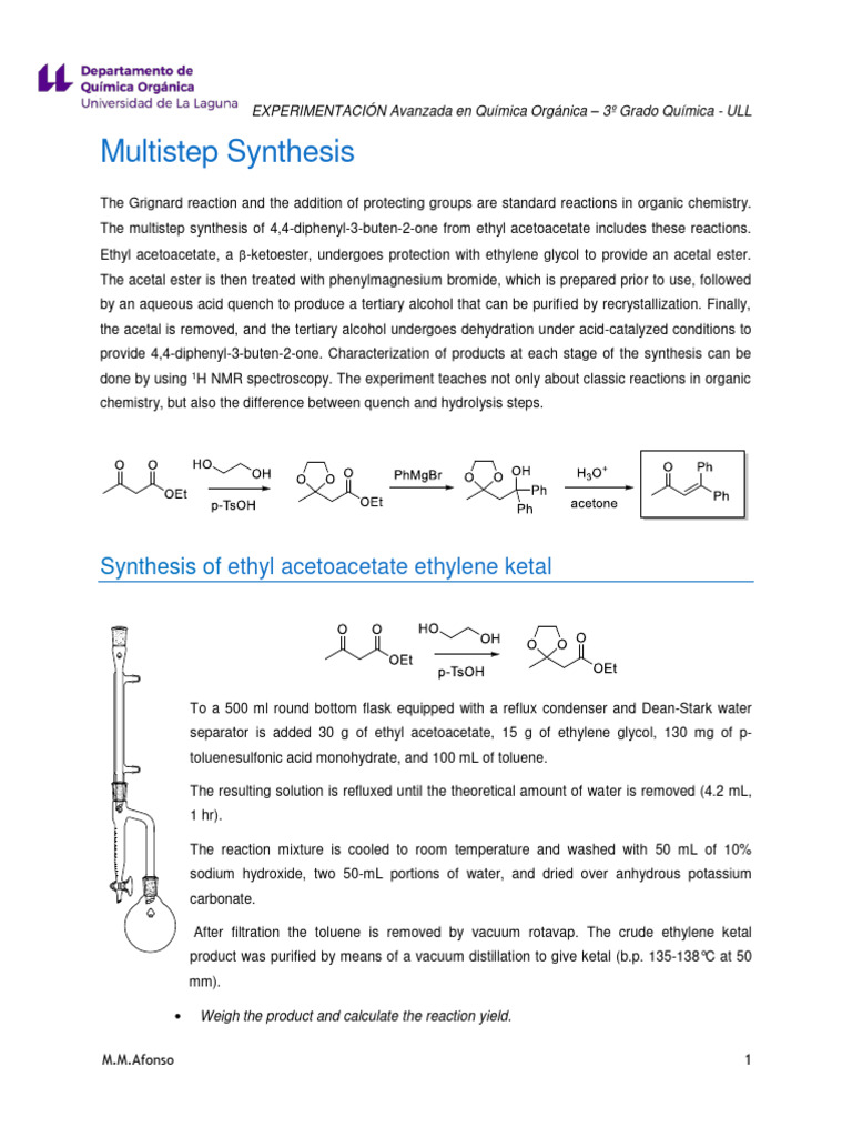 Synthesis and Yield Calculations in Organic Chemistry | PDF | Ethanol ...