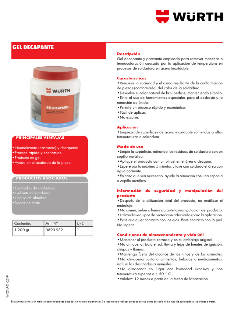 Gel Decapante para Acero Inoxidable | PDF | Soldadura | Construcción