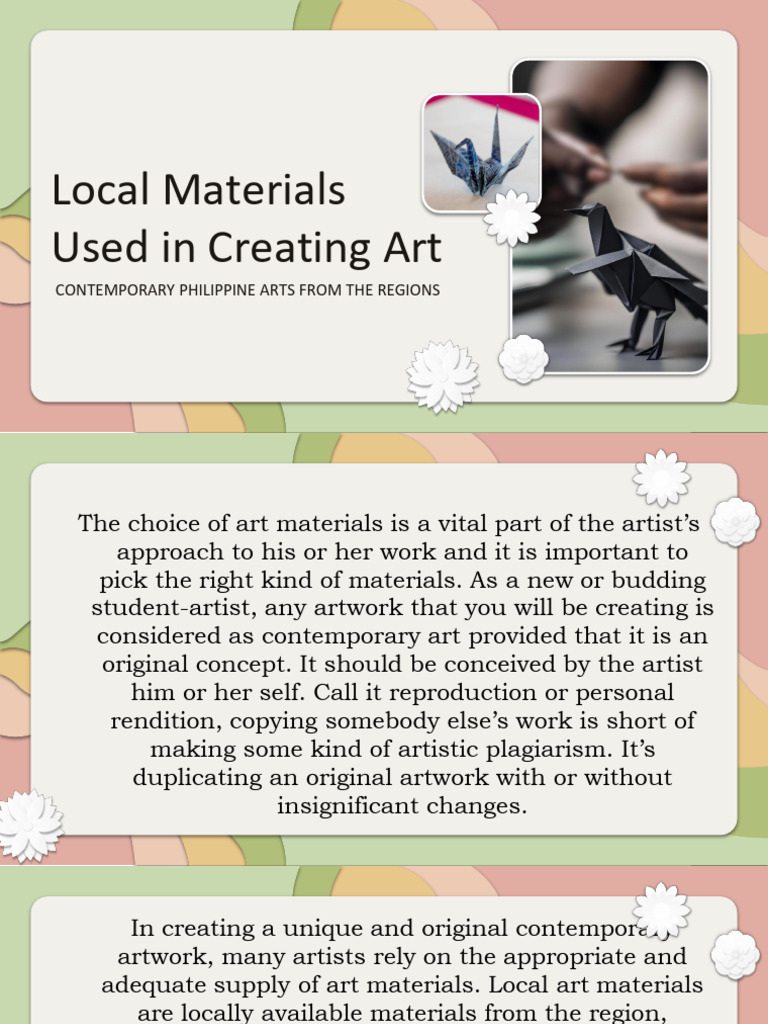 Local Art Materials in Philippine Arts | PDF | Coconut | Bamboo