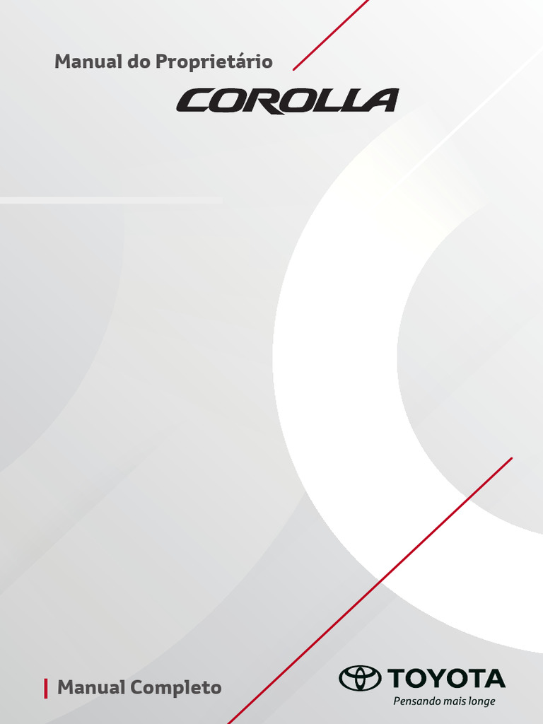 Manual Do Proprietário Corolla 2024 | PDF | Airbag | Farol
