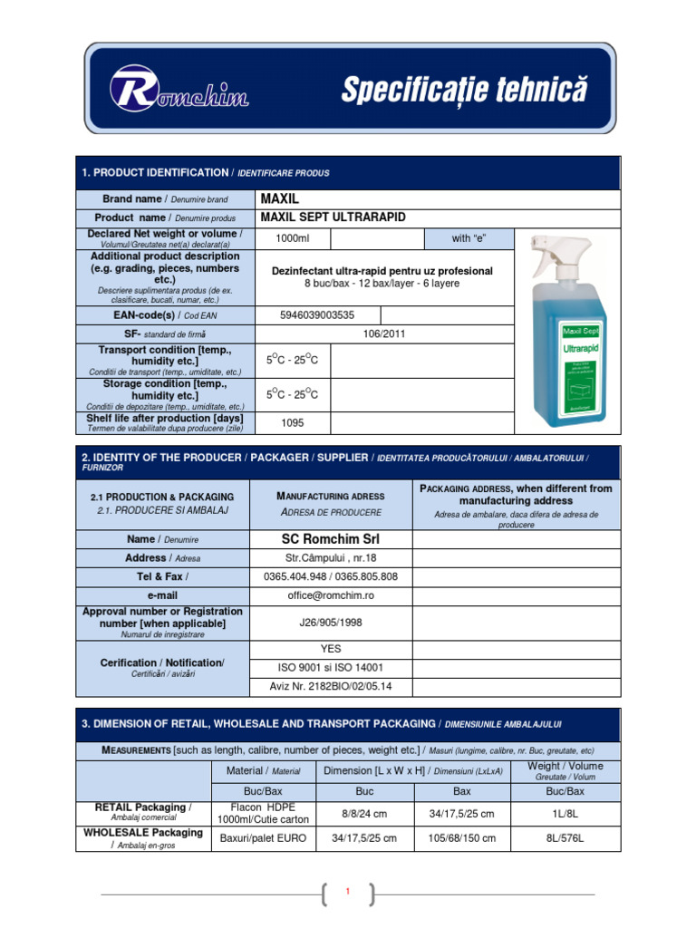STM Maxil SEpt Ultrarapid | PDF | Packaging And Labeling | Business