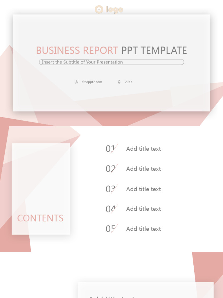 Minimalist Business Report PPT Template | Download Free PDF | New Media ...
