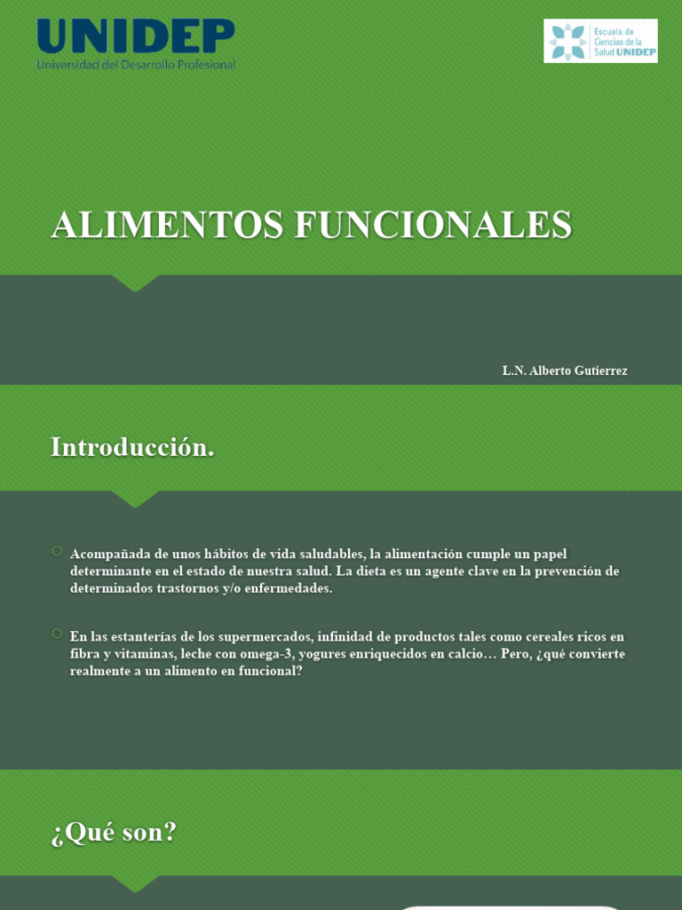 Alimentos funcionales | PDF | Comida funcional | Alimentos