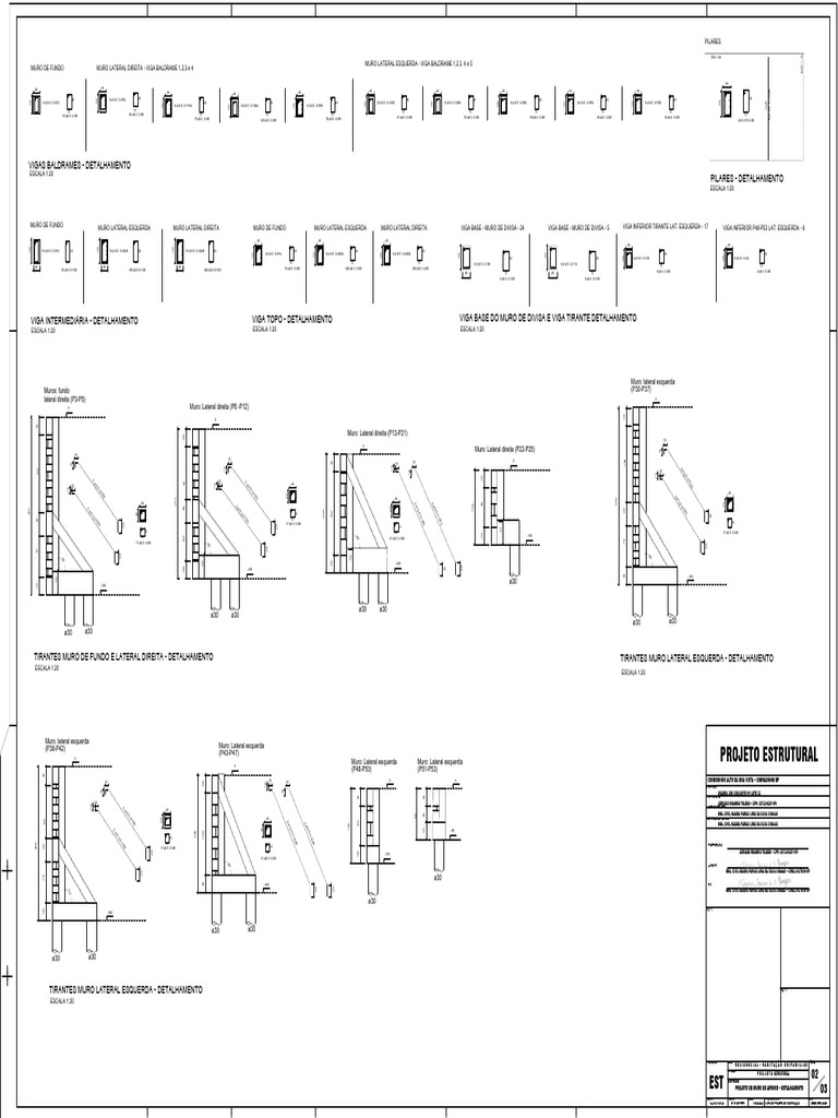 Projeto Muro de Arrimo Adriano 2 | PDF