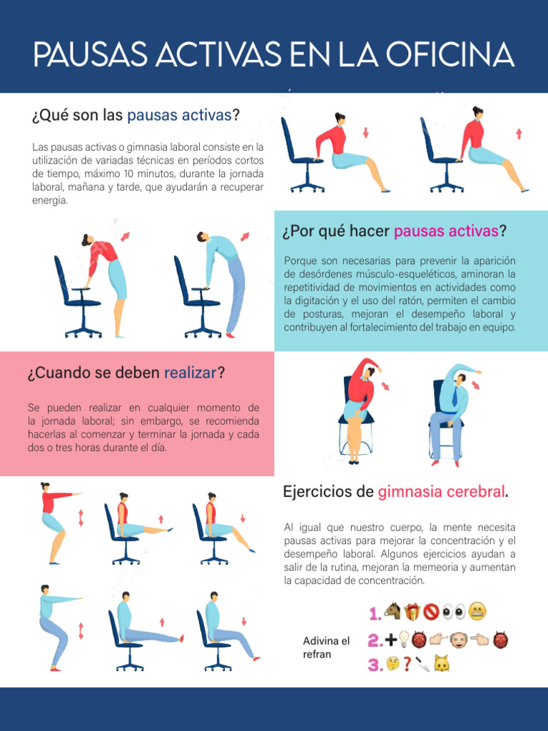 Ejercicios de Pausas Activas en Oficina | PDF