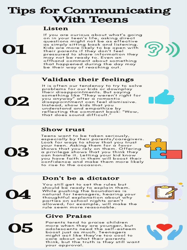 Tips for Communicating With Teens - English 5.2022 | PDF | Adolescence ...