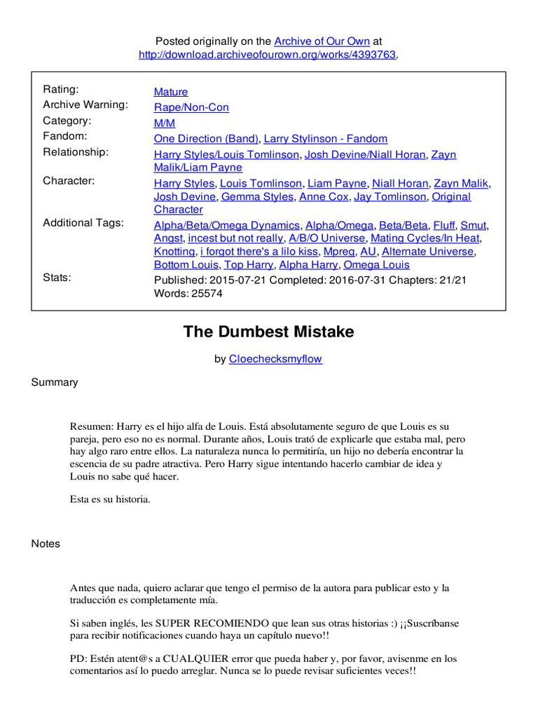 The Dumbest Mistake | PDF | Violación