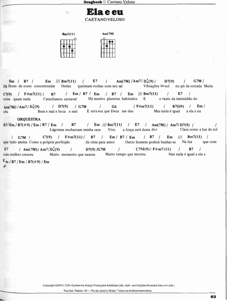 Cifra Caetano Veloso - Ela e Eu | PDF