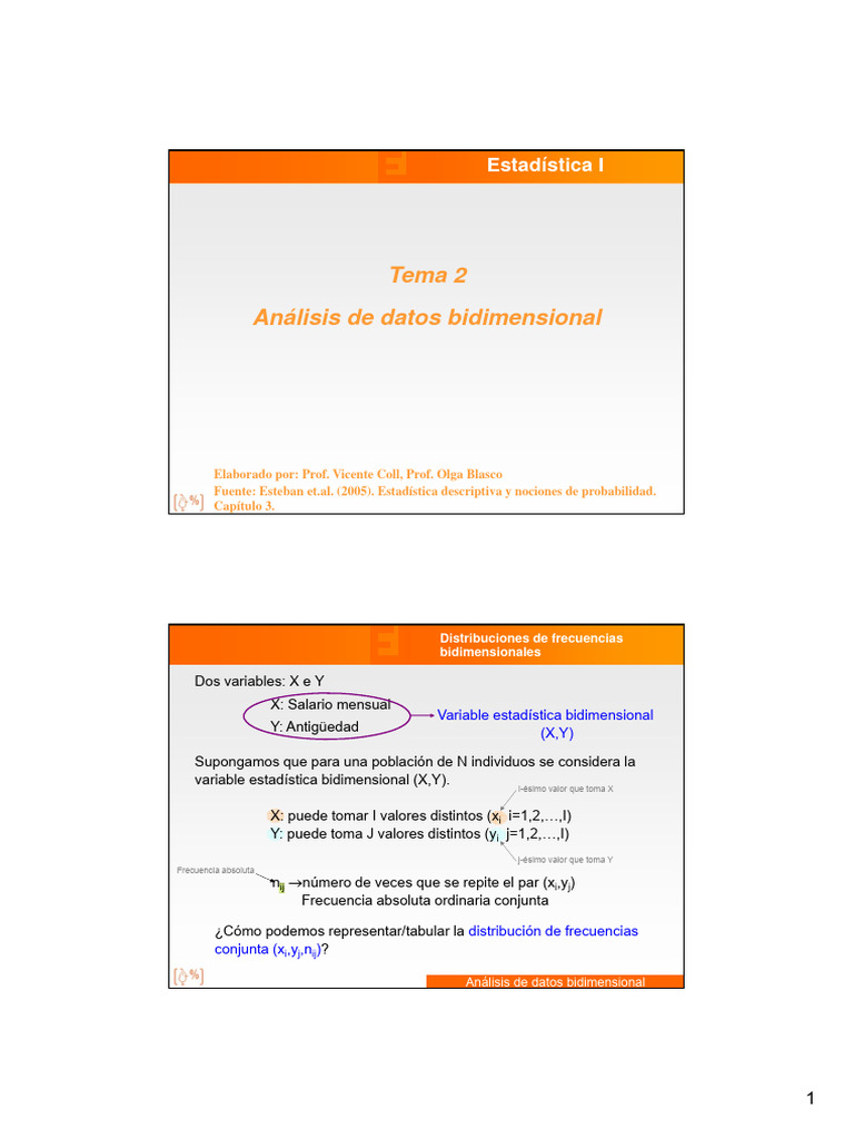 tema 2 Analisis de datos bidimensionales | PDF | Covarianza | Matemáticas