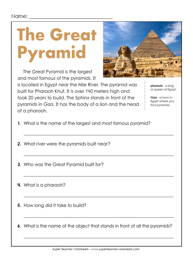 Comprehension4 Pyramids WBDDR | PDF