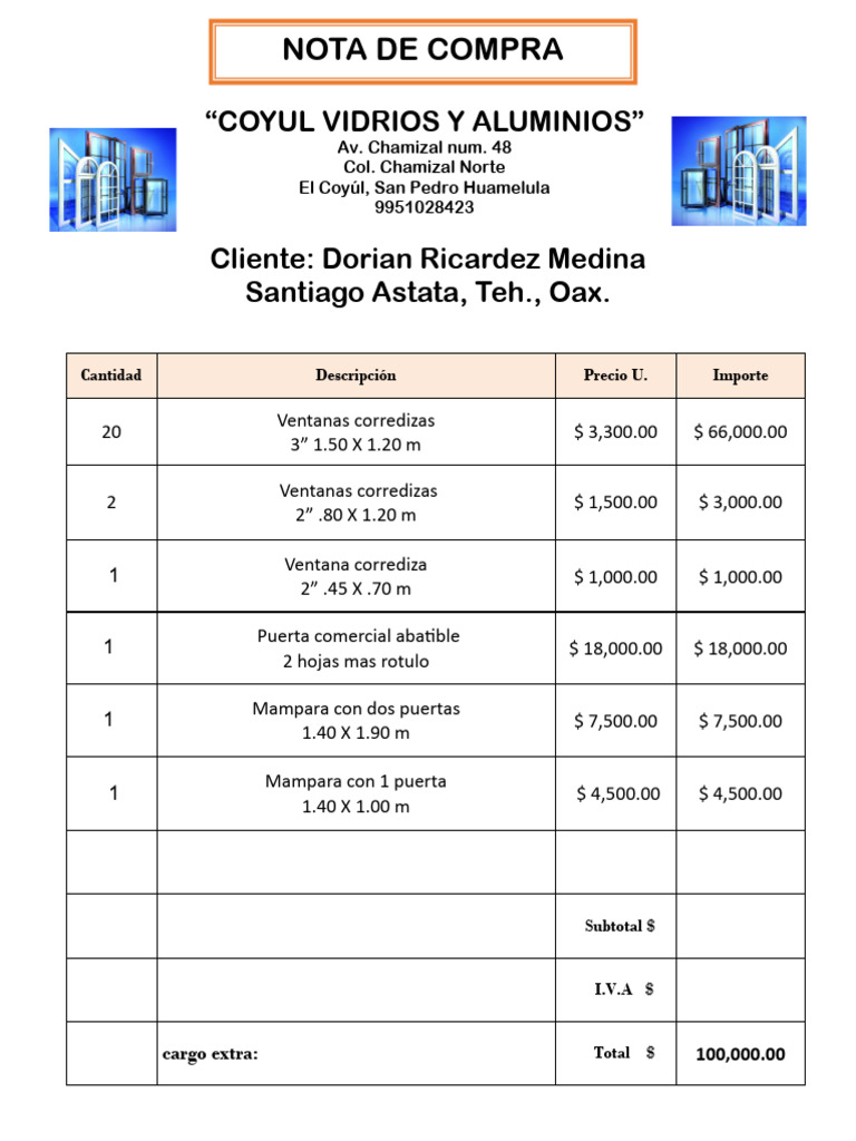 NOTA DE COMPRA | PDF