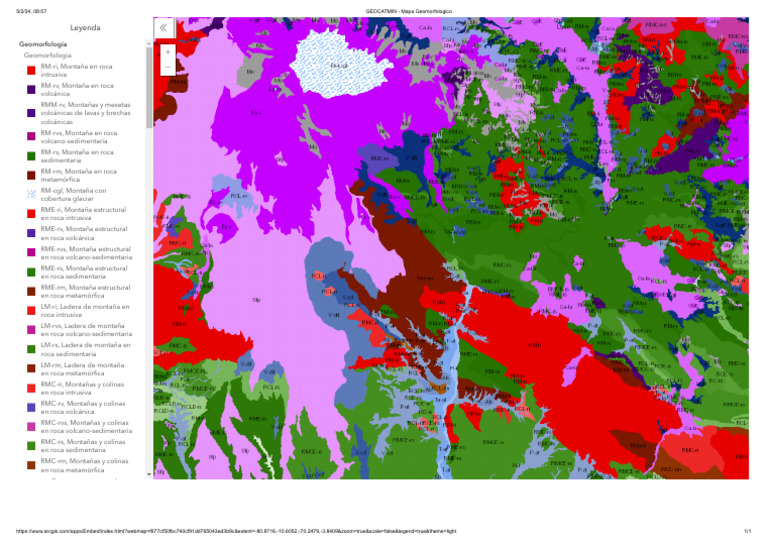 GEOCATMIN - Mapa Geomorfologico | PDF