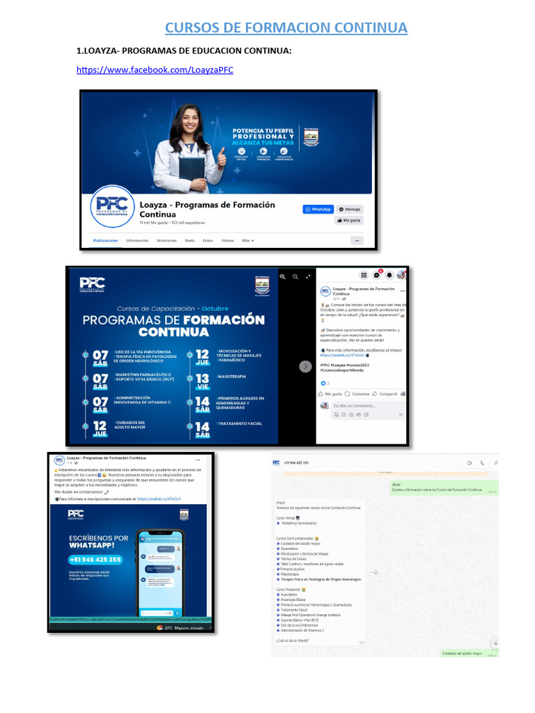 Cursos de Formacion Continua | PDF