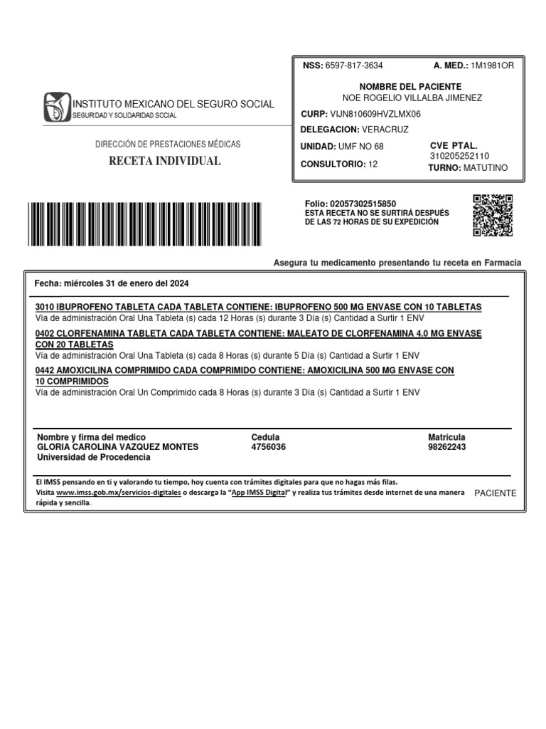 Receta Actualizada | PDF | Tableta (Farmacia) | Drogas
