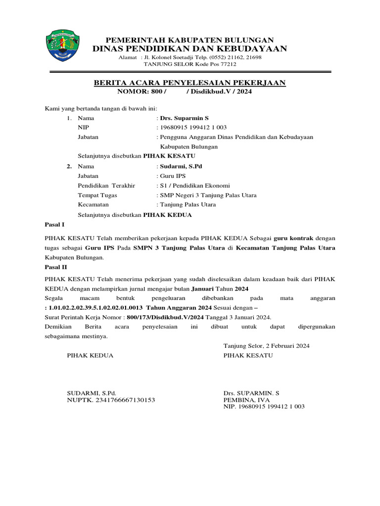 BAPP N SUKET JANUARI 2024 | PDF