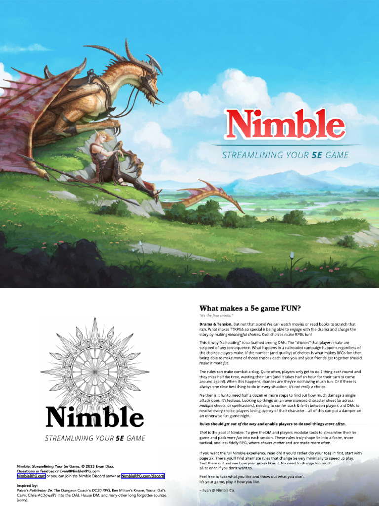 Nimble 1.91FINAL Color | PDF | Role Playing Games | D20 System