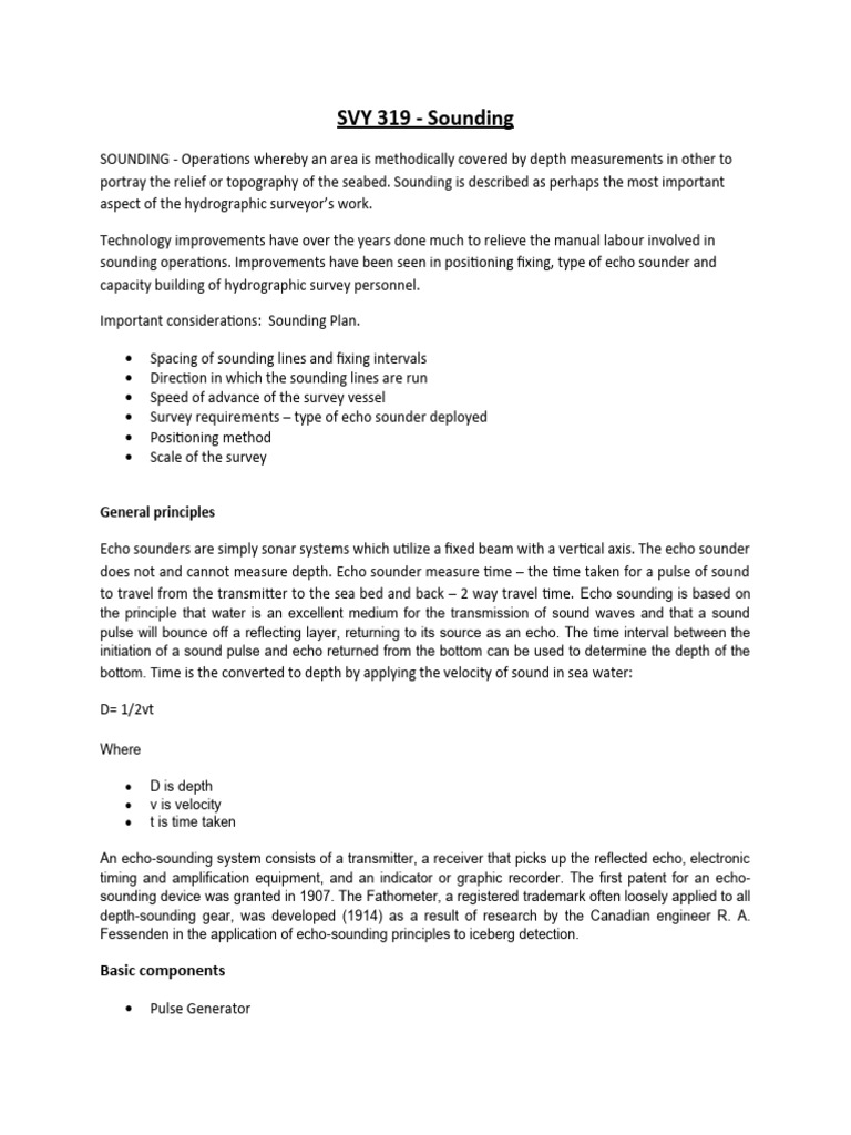 Lecture 4 Year 3-Sounding | PDF | Equipment | Applied And Interdisciplinary Physics