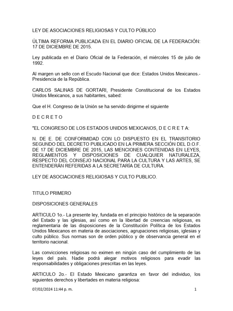 Ley de Asociaciones - 101749110 | PDF | México | Propiedad