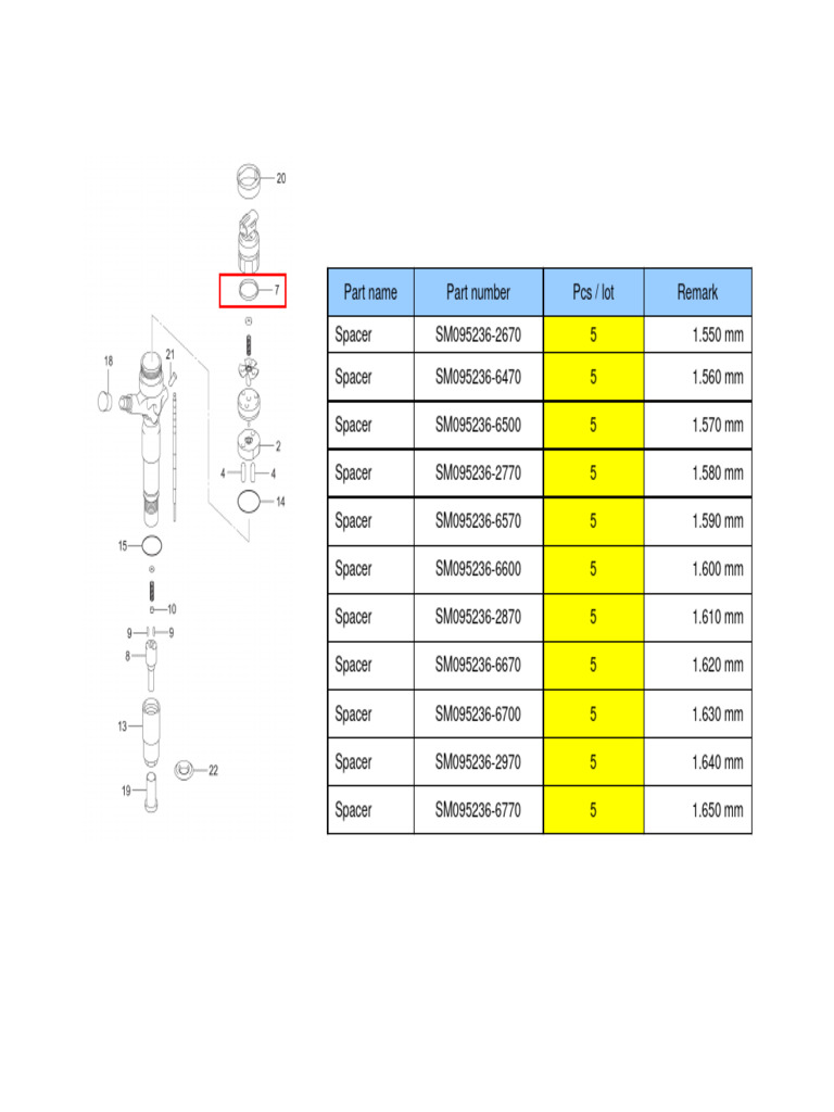 Spacer Thickness Pdf