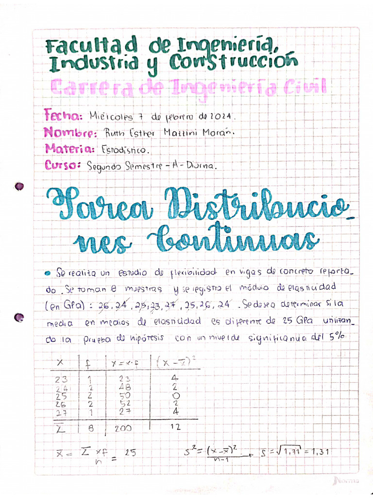 Tarea Distribuciones Discretas. Ruth Mazzini. | PDF