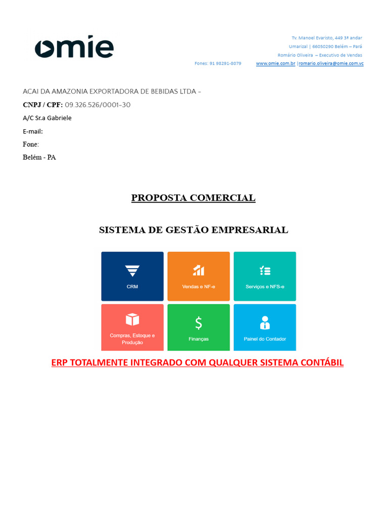 Proposta Comercial para Açaí Up Janaúba | PDF | Economia de negócios ...