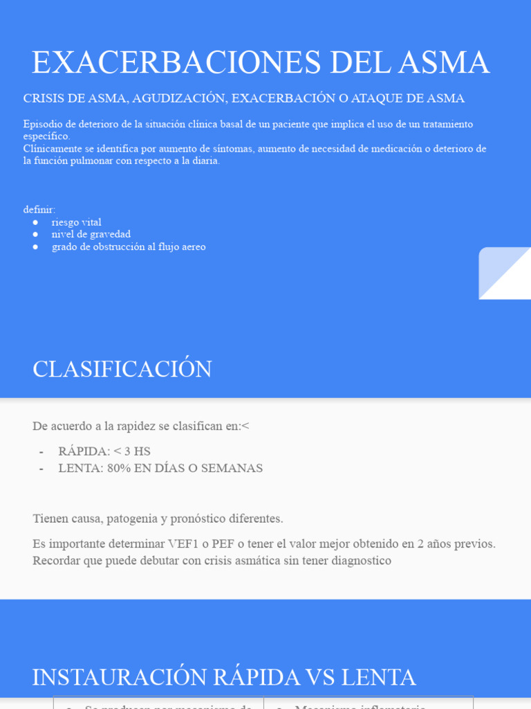 Exacerbaciones Del Asma | Descargar gratis PDF | Asma | Medicina CLINICA