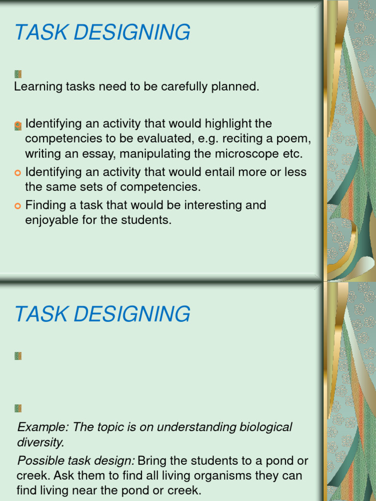 3 Task Designing | PDF | Human Communication | Behavioural Sciences