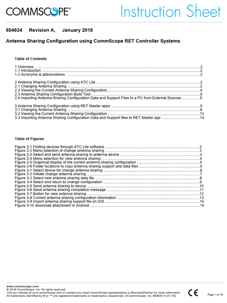 Antenna Sharing Configuration Using CommScope RET Controller Systems | PDF | Mobile App | Ios