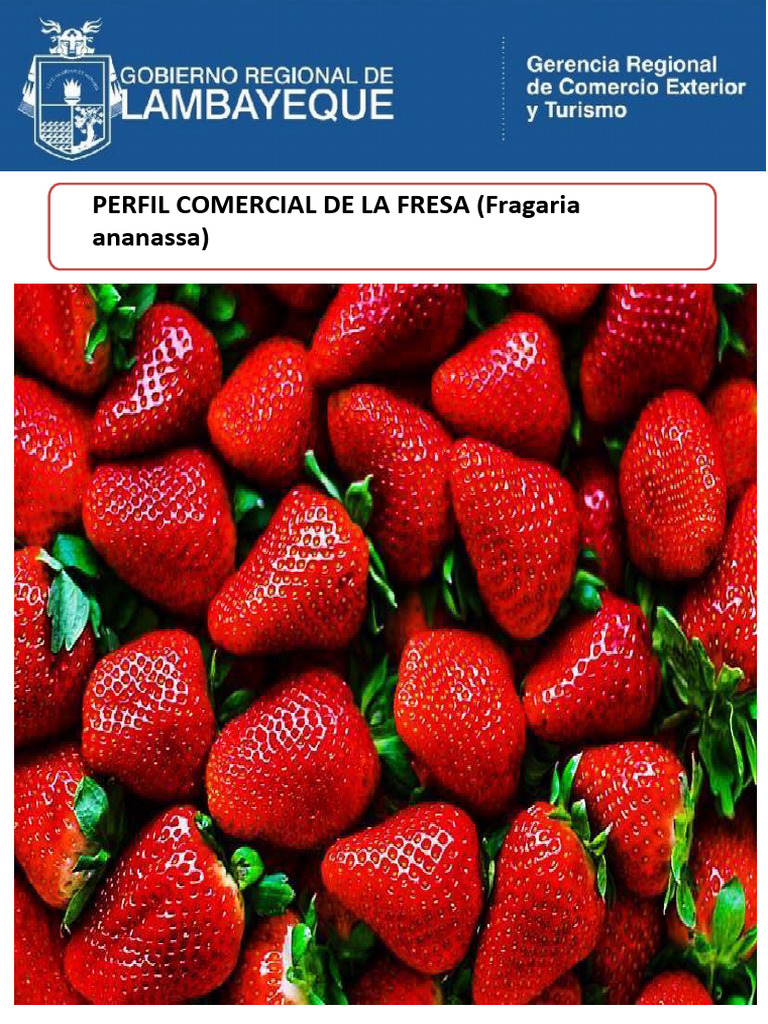 Perfil Comercial de la Fresa | PDF | fresa | Cosecha