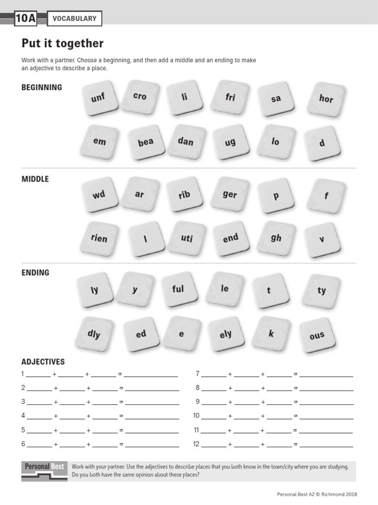 Adjectives To Describe Places | PDF