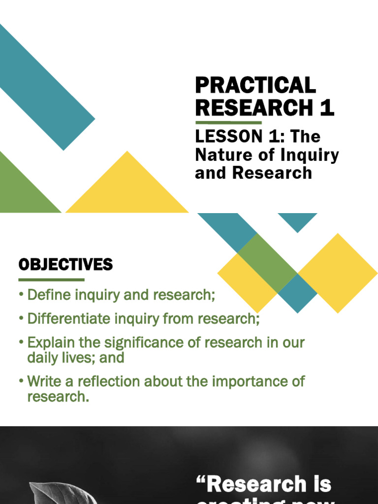 Understanding Inquiry and Research | PDF